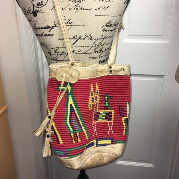 Bags | Colorful Satchel With Leather Detail | Poshmark
